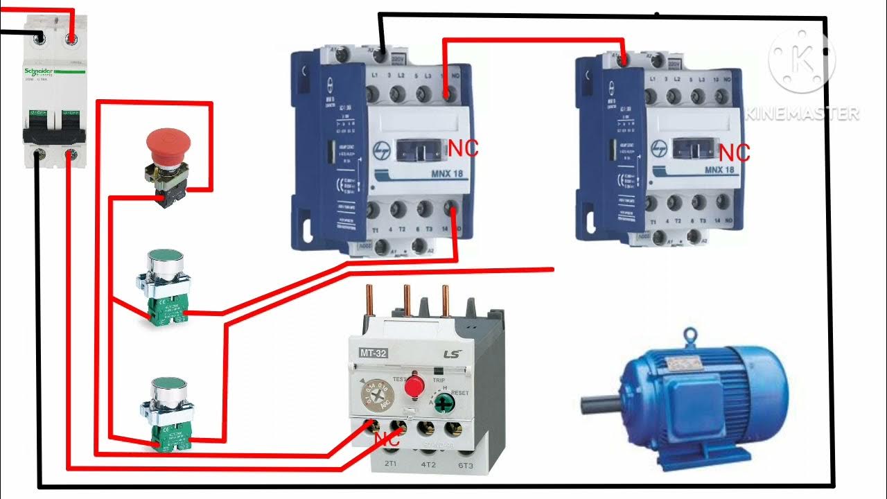 Reverse Forward Motor Starter Wiring forward reverse power and control circuit diagram - YouTube