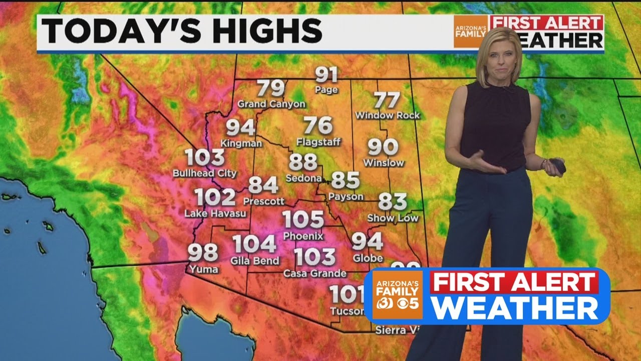 AZFAMILY | First Alert Weather (12pm) Update for Monday, 06/05/23 - YouTube