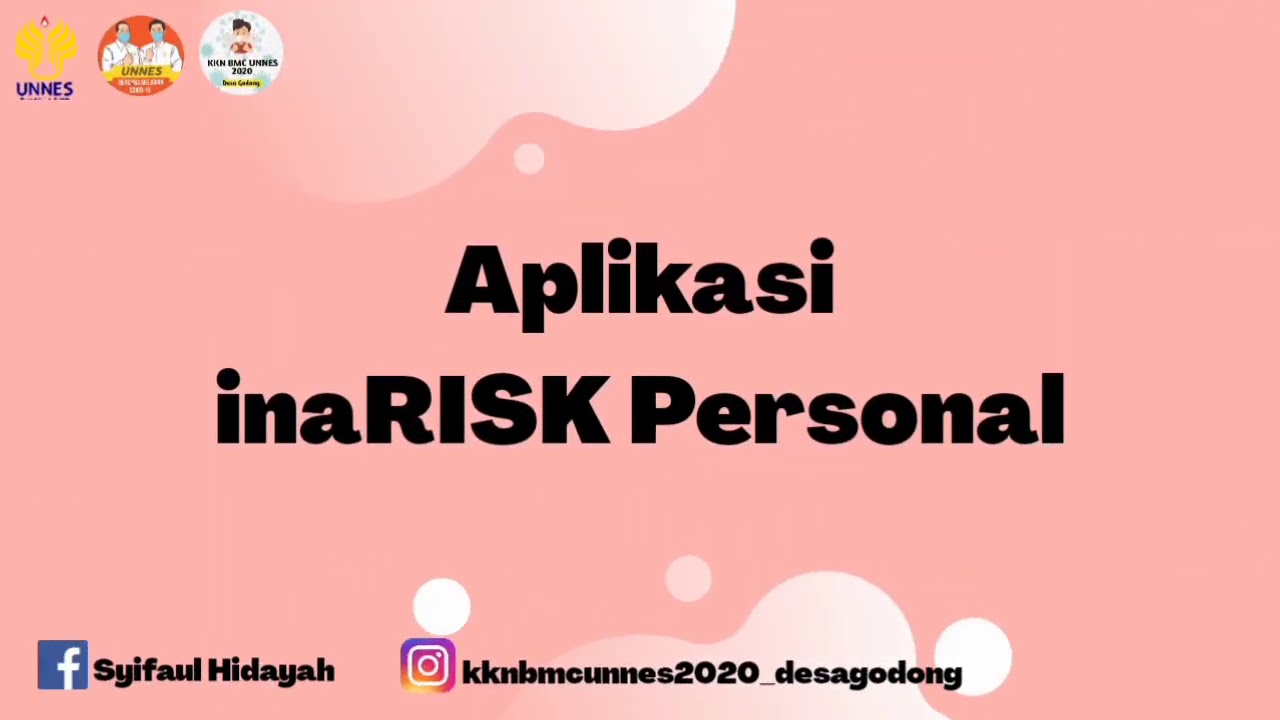 TUTORIAL APLIKASI INARISK || KKN BMC UNNES 2020 - YouTube