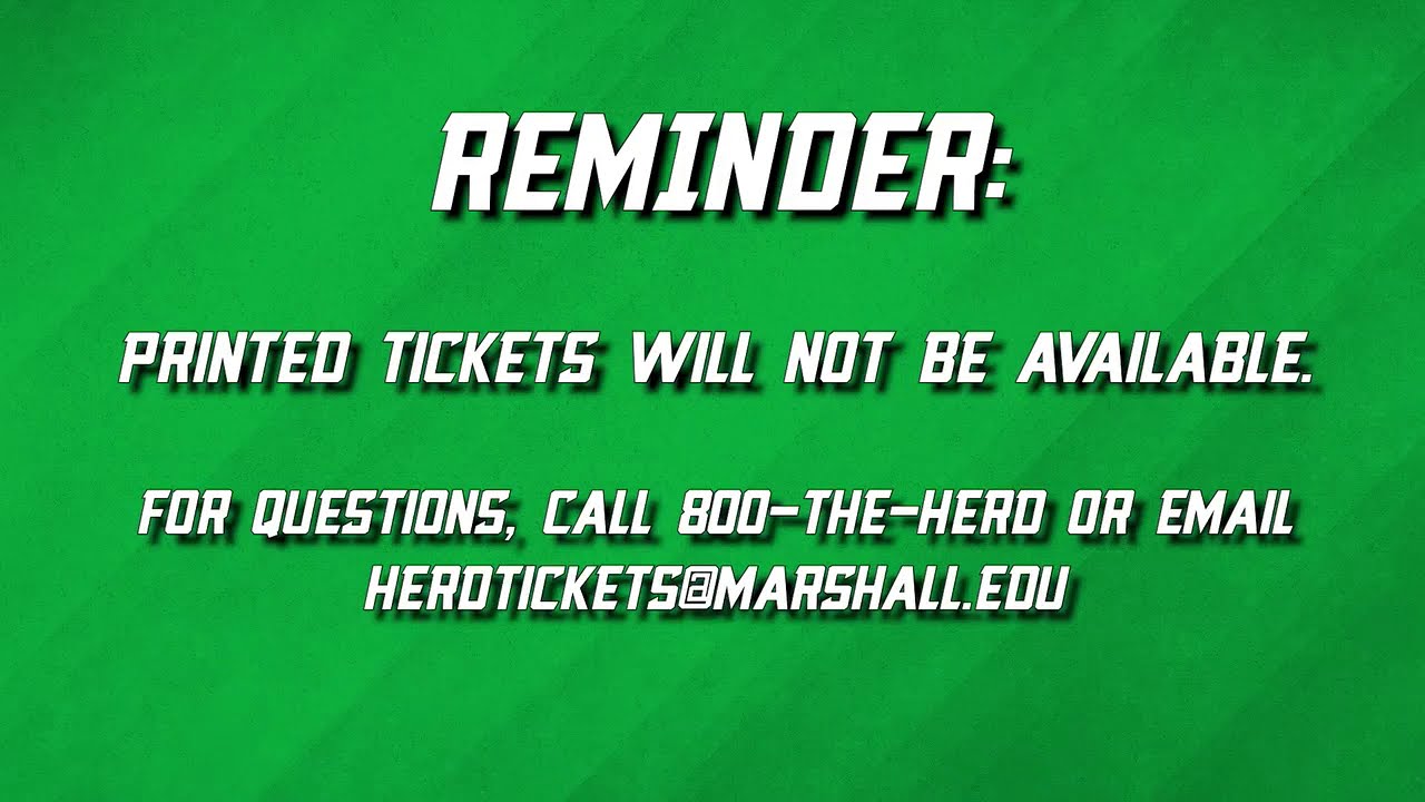 2020 Marshall Football Mobile Ticket Info - YouTube