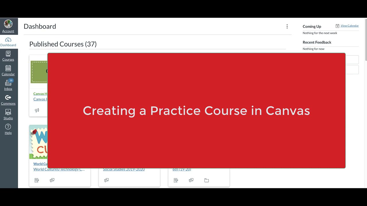 Creating a Practice Course in Canvas - YouTube