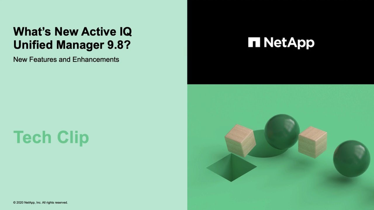 What's New with Active IQ Unified Manager - Tech Clip - YouTube