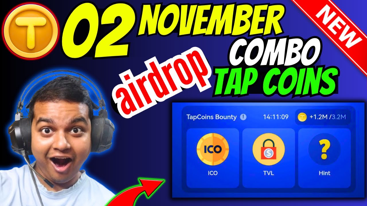 Tap Coin Daily Bounty 02 November 🔥 Tap Coin Bot Daily Combo || Tap ...
