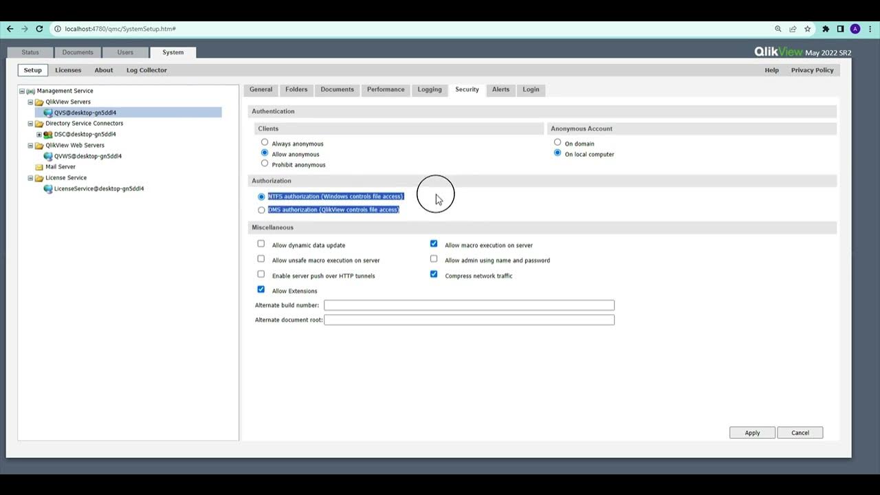 Qlikview Server (QMC) system configuration and setup explained - YouTube