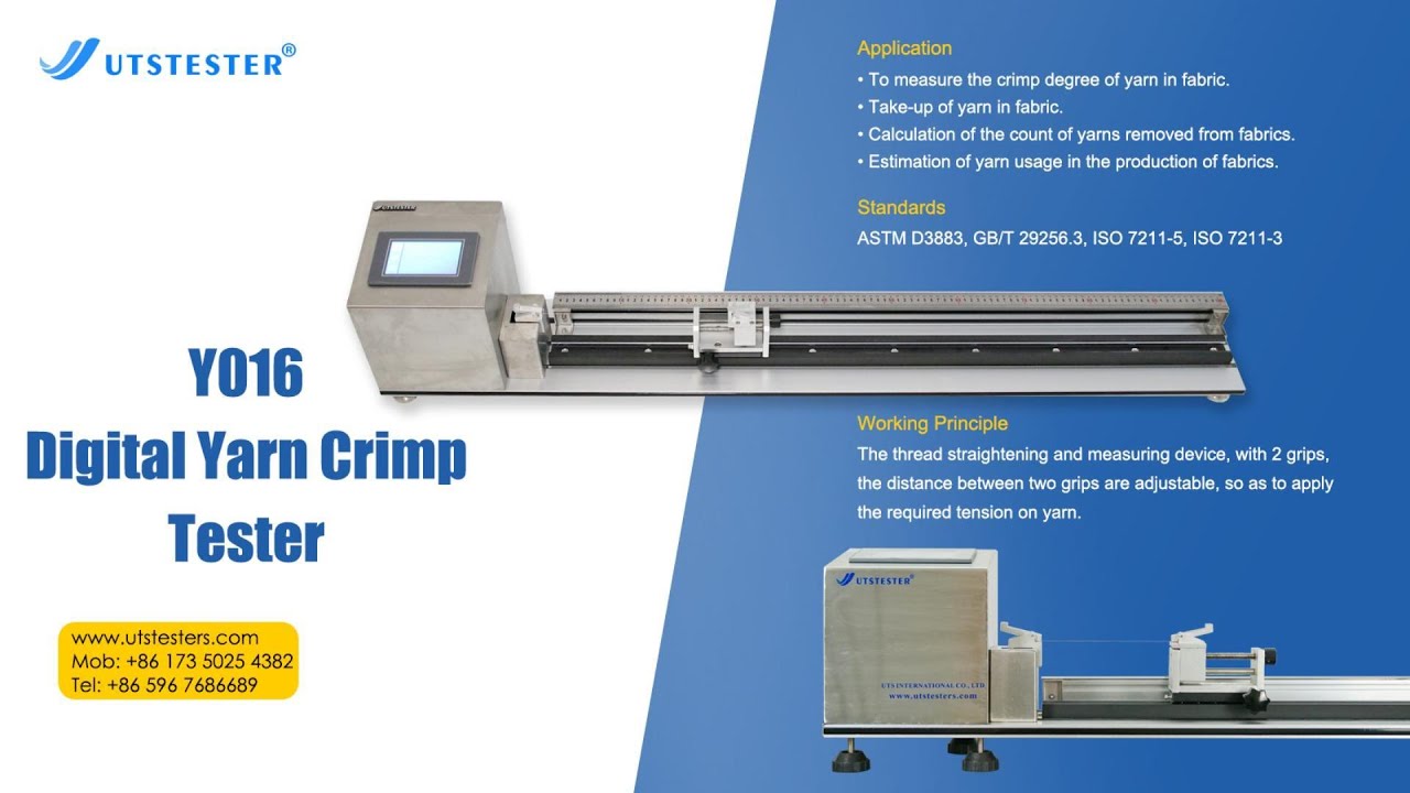 Y016 Digital Yarn Crimp Tester - YouTube