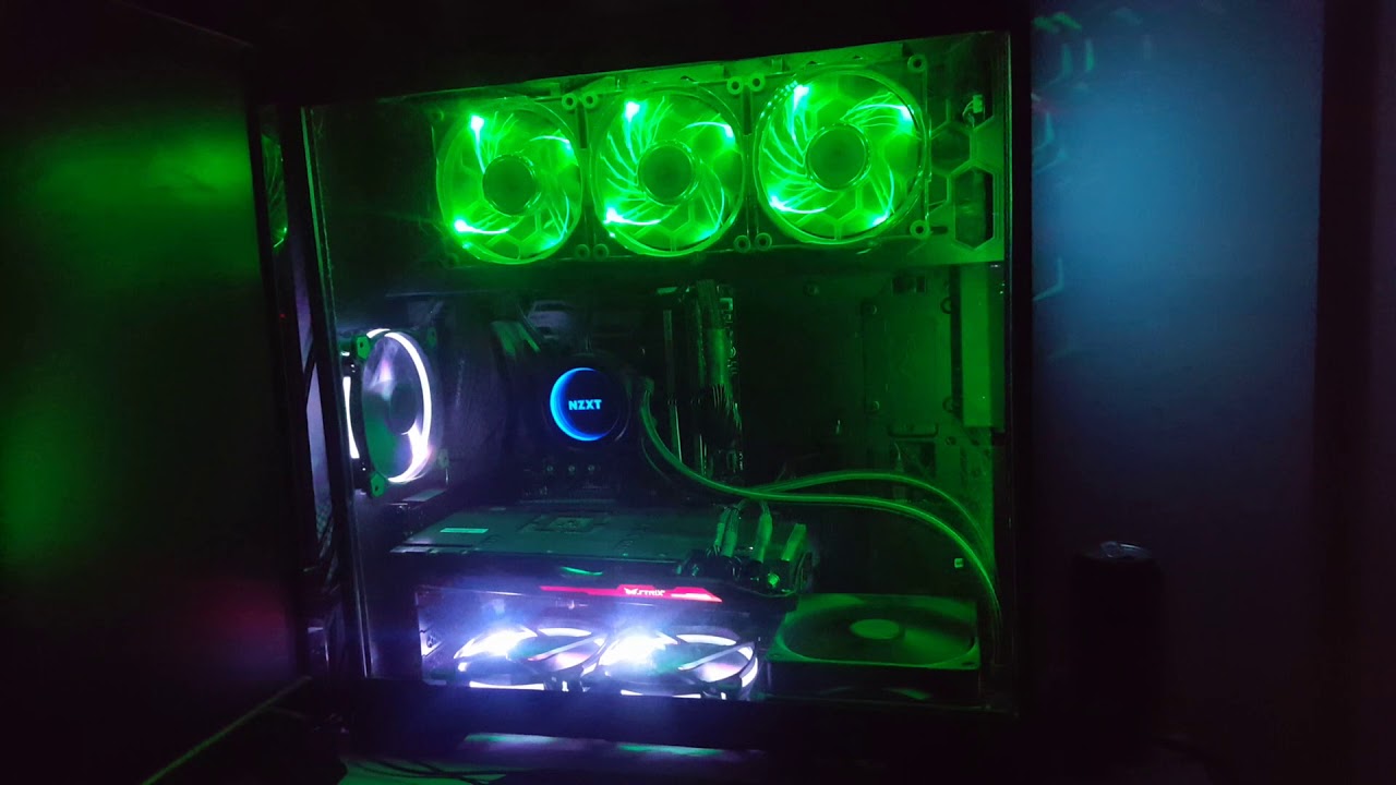 £2000 In win 303 gaming rig RGB plus thermaltake RGB fans - YouTube