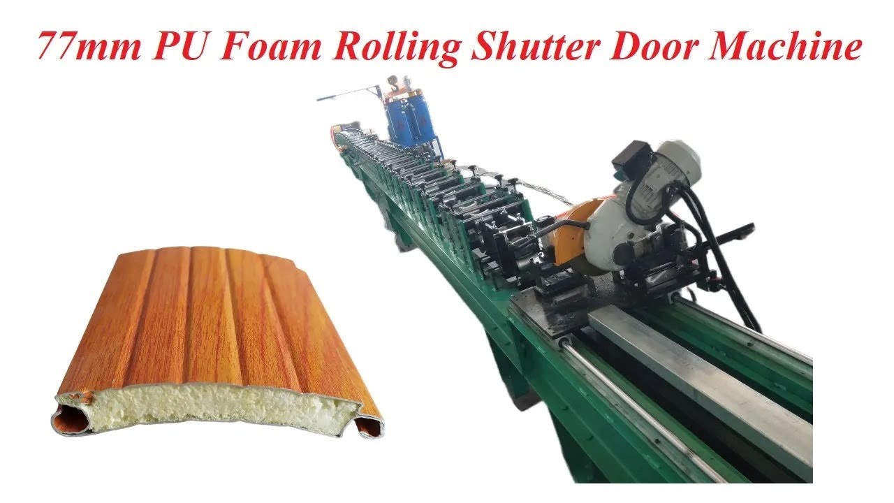 77mm PU Foam Rolling Shutter Door Machine - YouTube
