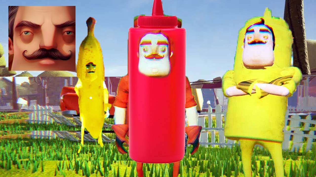 Hello Neighbor - My New Neighbor Mustard Banana Ketchup FULL HISTORY ...