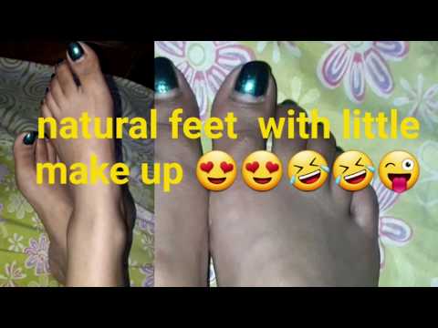 Desi feet with little makeup