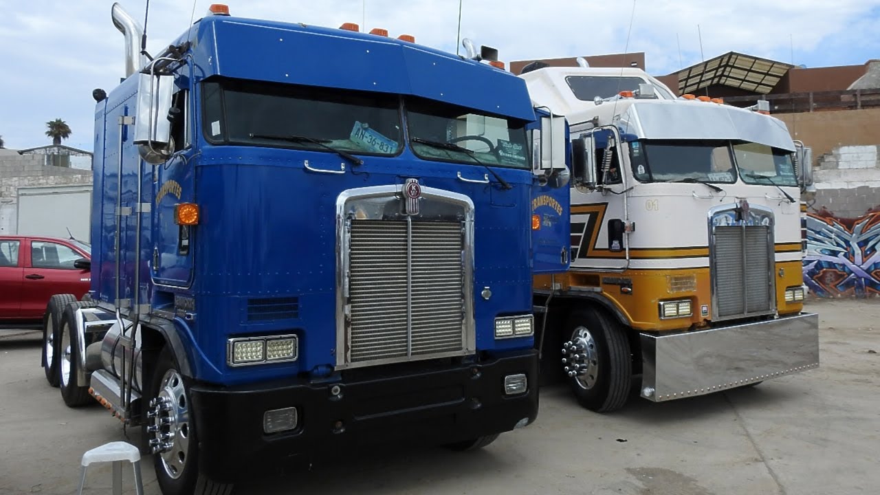 Kenworth K100E 1990 & 1987 Aerodyne - YouTube