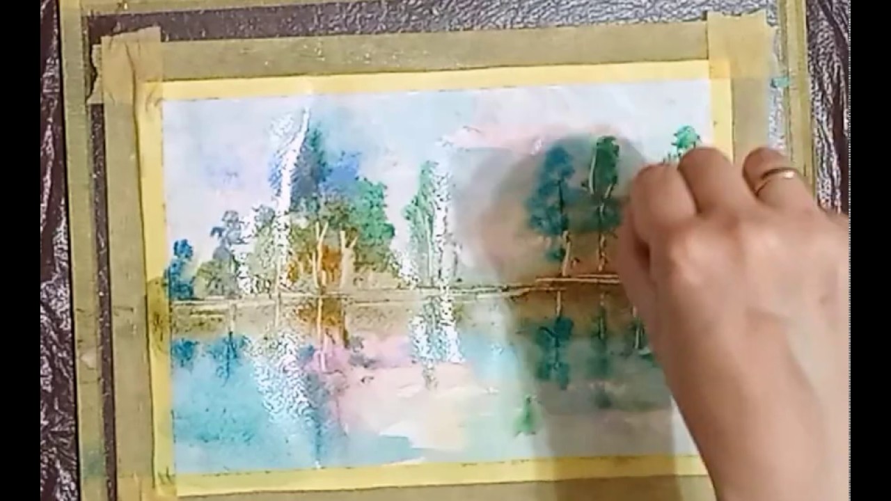 Watercolor Landscape-Akvarel Pejzaž - YouTube