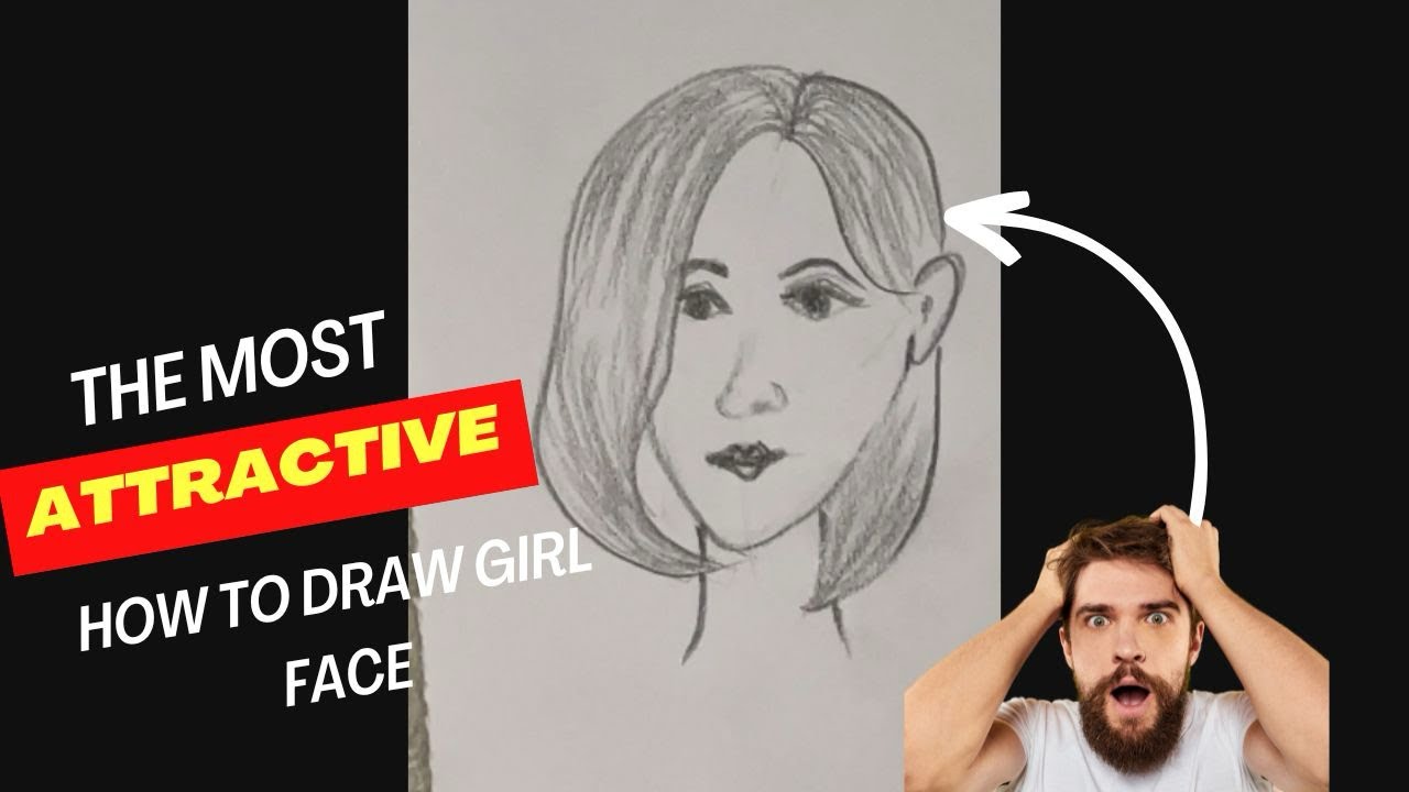 How to draw girl face | easy tutorial face drawing - YouTube