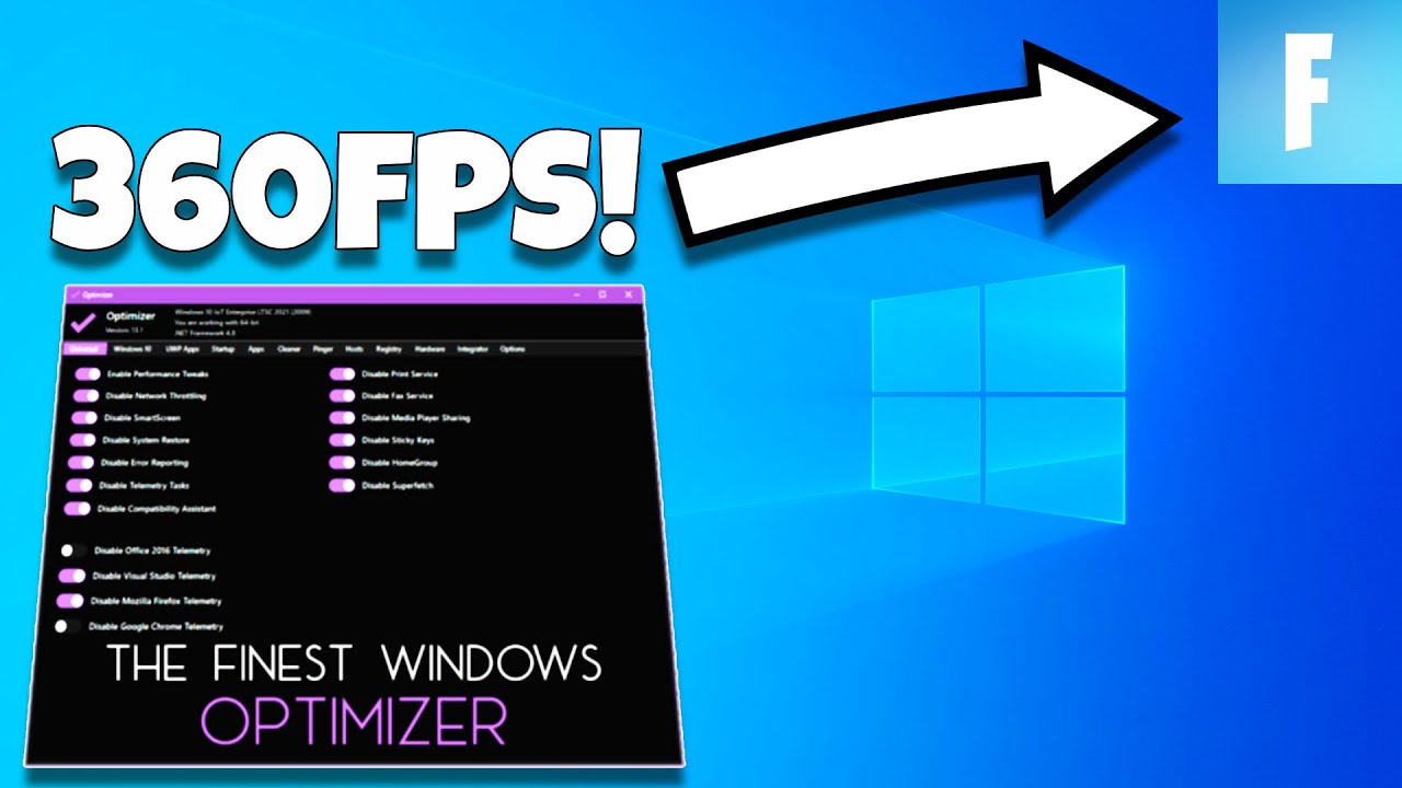 How You Can Get High FPS for FREE Using The Windows Optimizer Tool! - YouTube