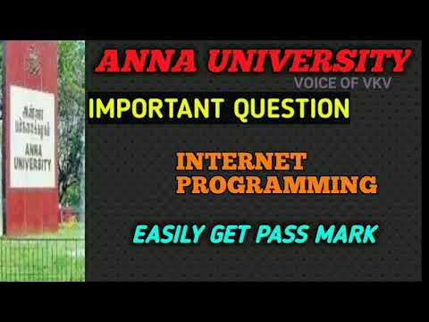 CS8651 INTERNET PROGRAMMING IMPORTANT QUESTION - ANNA UNIVERSITY ...