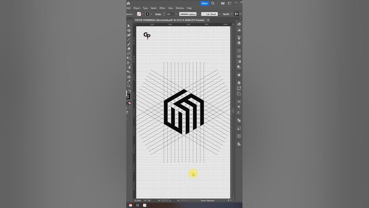 How to design monogram logo in Adobe illustrator in any shape using ...