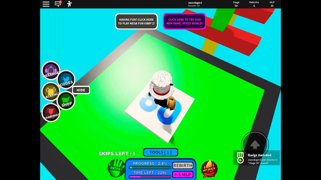 IM playing obby - YouTube