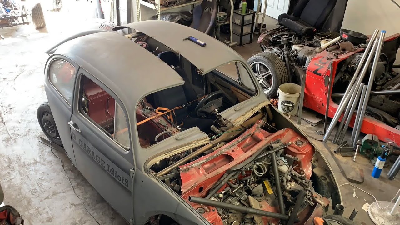 Body Mounting Progress! K20 MR2 VW Bug Part 12 - YouTube