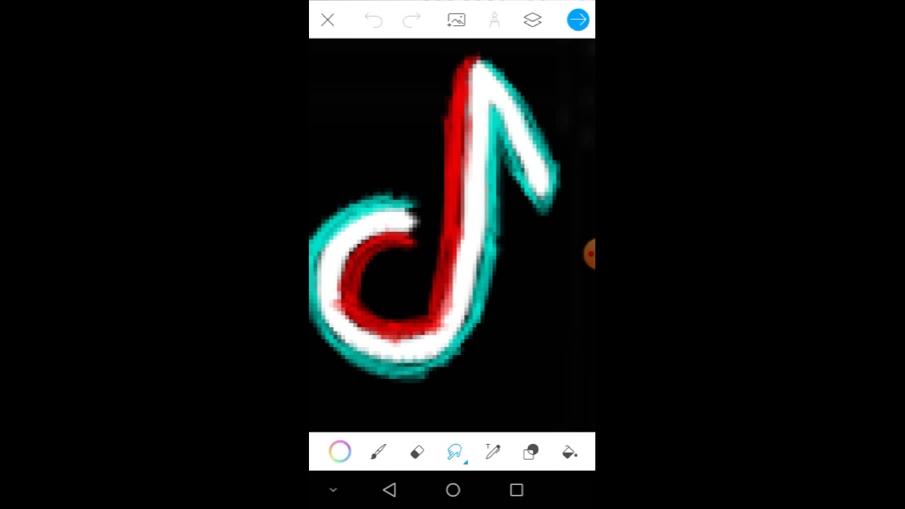 Enseñanza de color. Como hacer a el símbolo de tik tok en color - YouTube