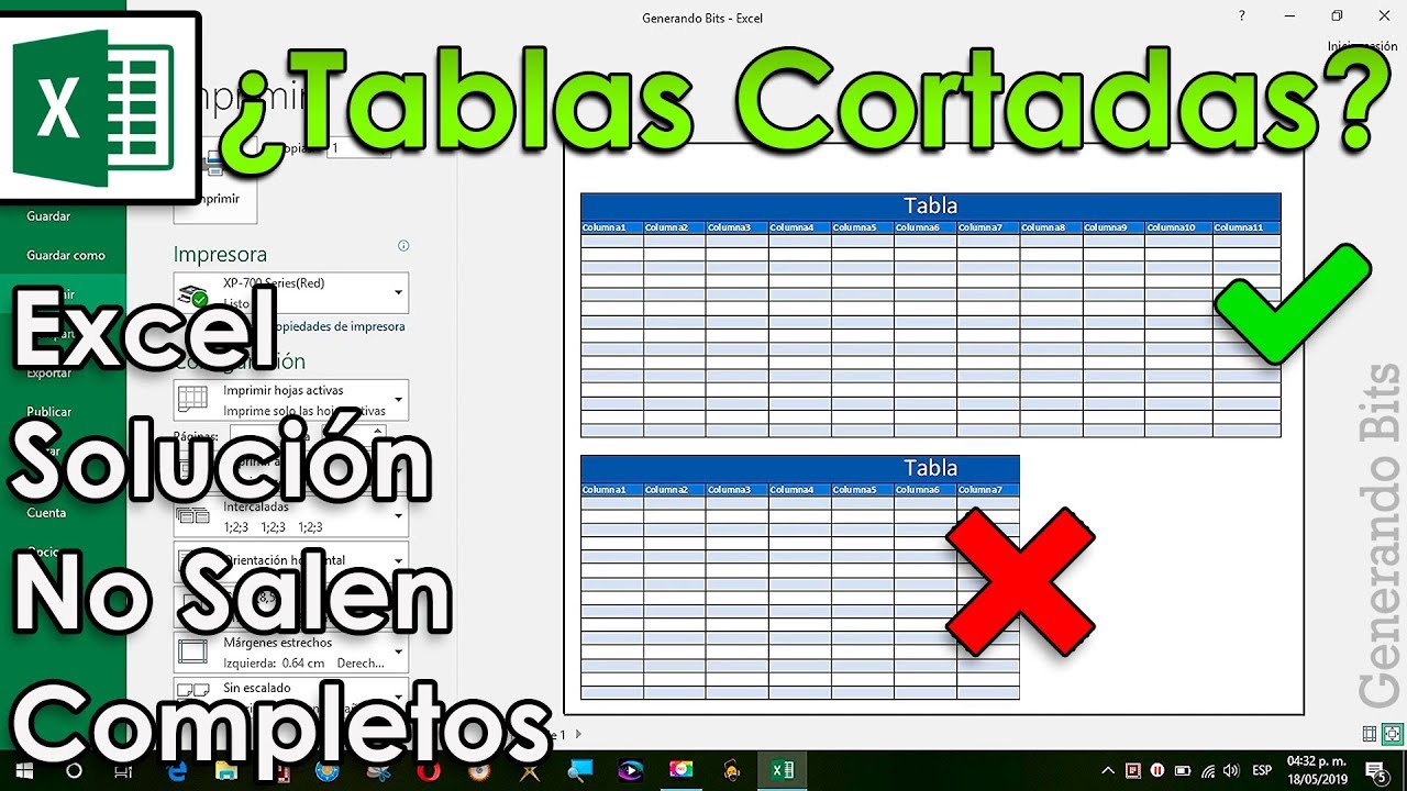 Solución arreglar tablas salen cortadas al imprimir en hoja de ...