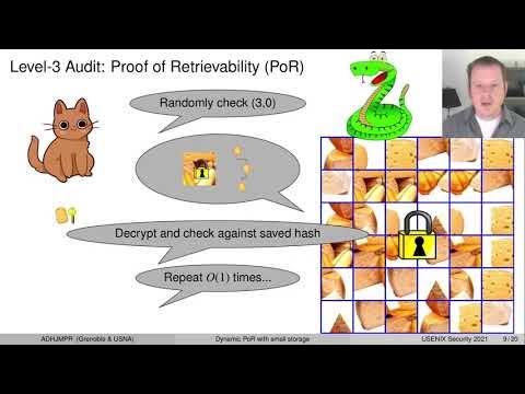 USENIX Security '21 - Dynamic proofs of retrievability with low server storage - YouTube