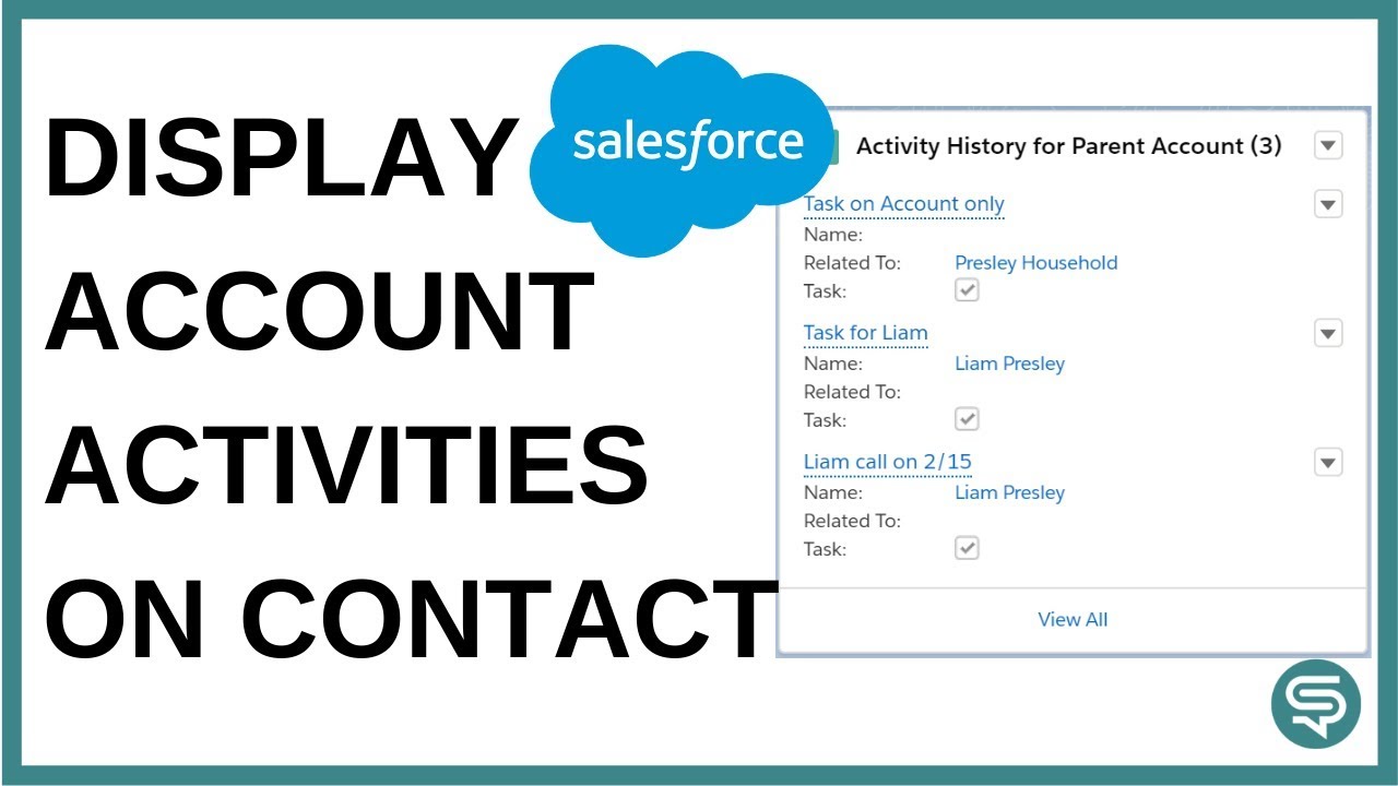 Display Salesforce Account Activities on Contact Page | Salesforce ...