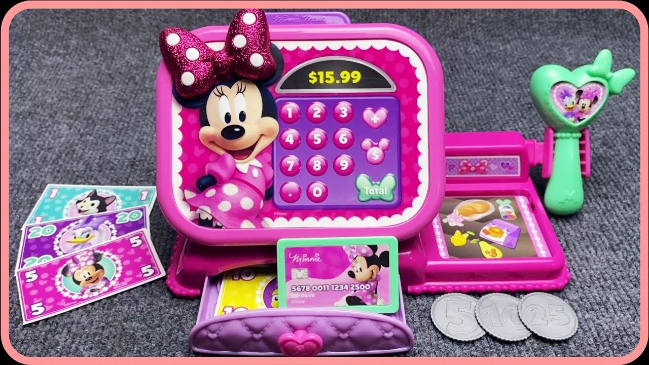 5 Minutes Satisfying with Unboxing Disney Minnie Mouse Cashier Playset ...