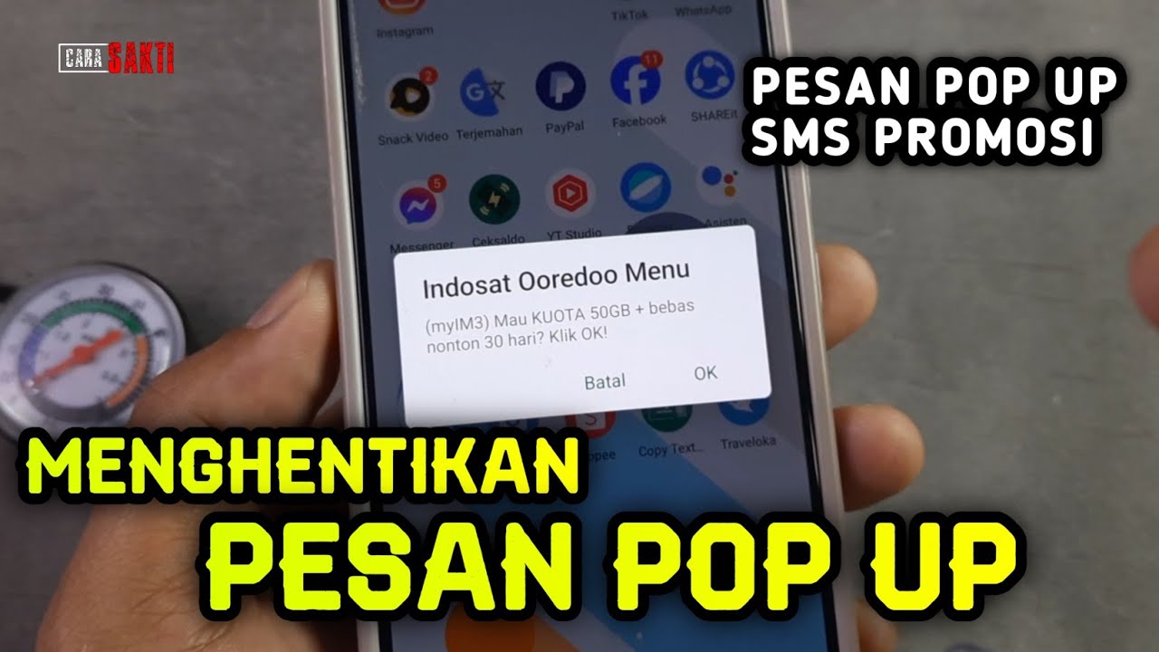 Cara Menghentikan Pesan Pop Up dari operator yang selalu muncul - YouTube