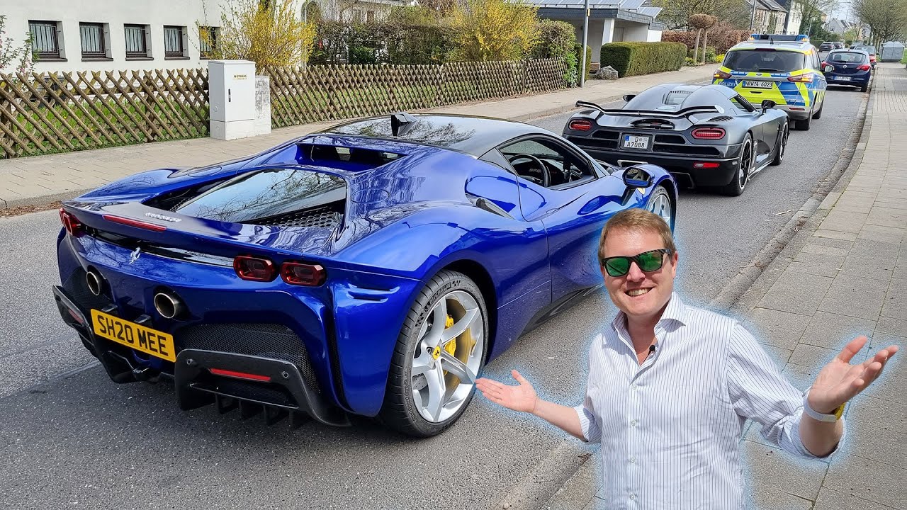 My SF90 CHASING a Koenigsegg to the Nurburgring! Chaos and Police ...