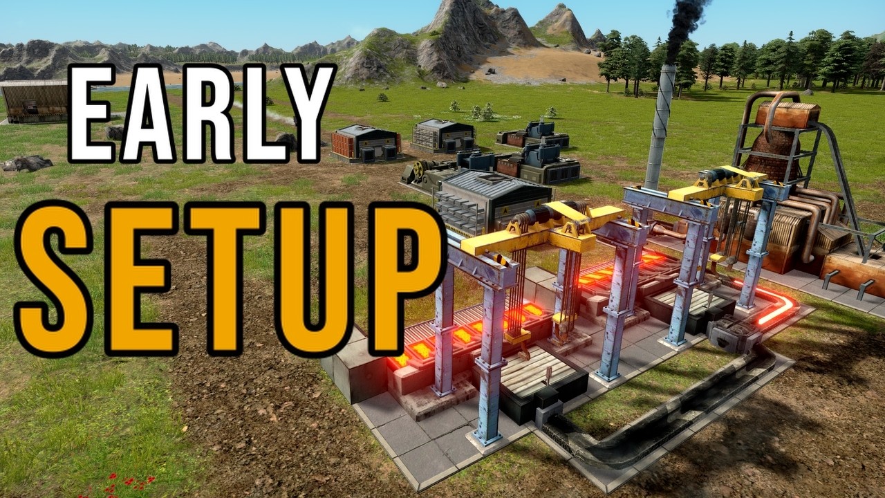 Early Factory Setup on the BIGGEST Map | Captain of Industry (Update 4 ...