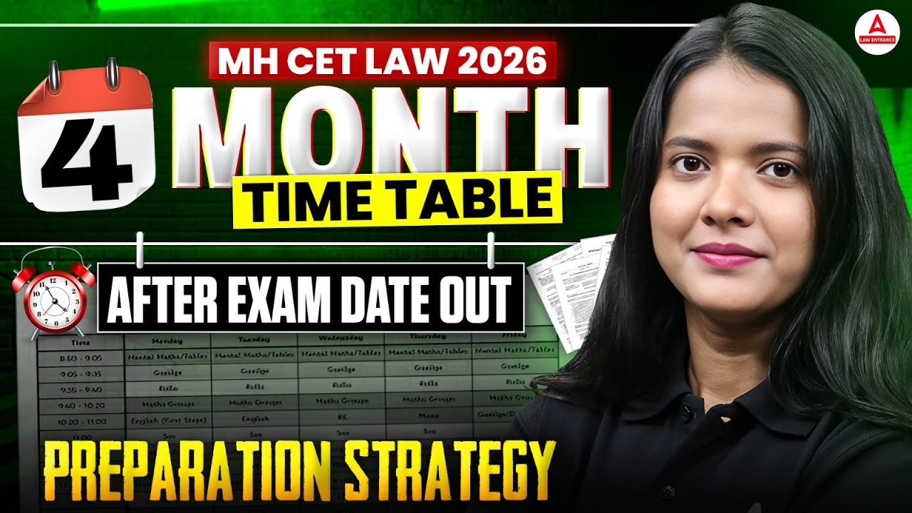 MH CET LAW 2026 Preparation | 4 Months Time Table After Exam Date Out ...