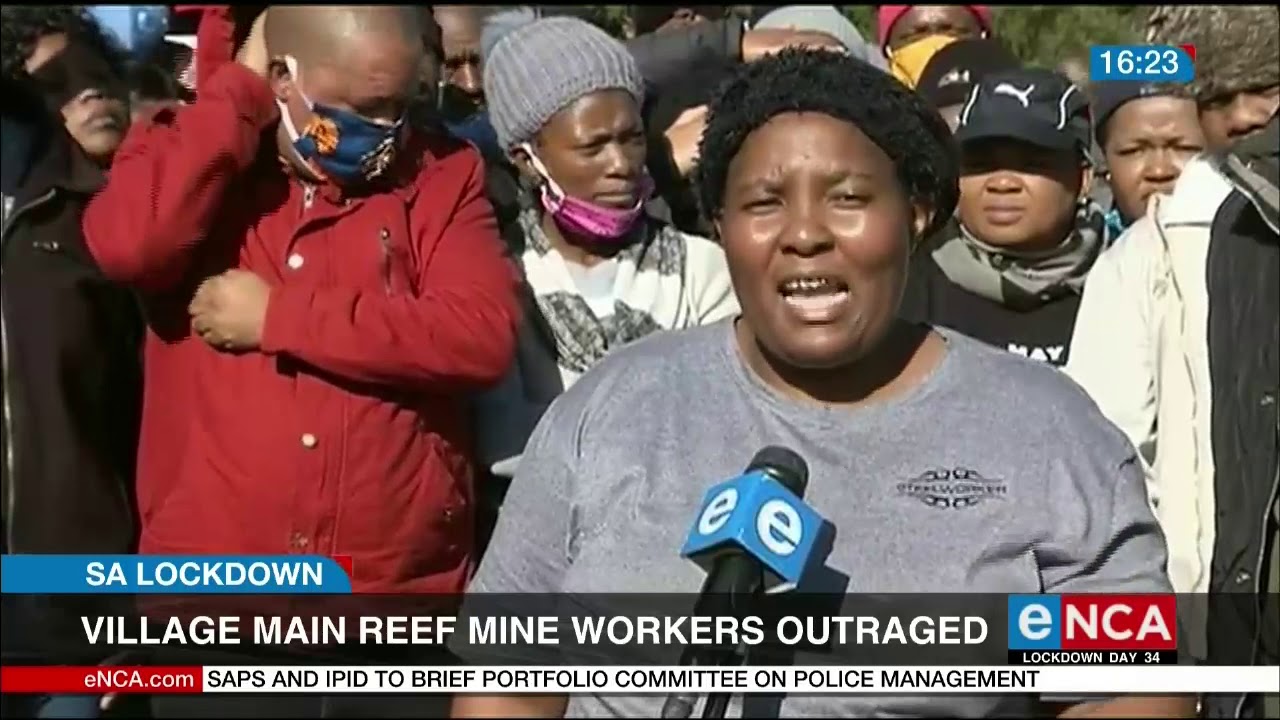 Village Main Reef mine workers outraged - YouTube