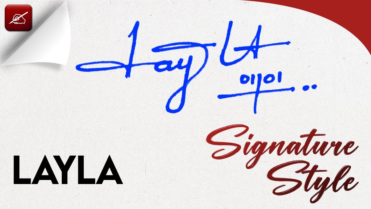 ️ Layla Name Signature Design - L Signature Style - How to Signature ...