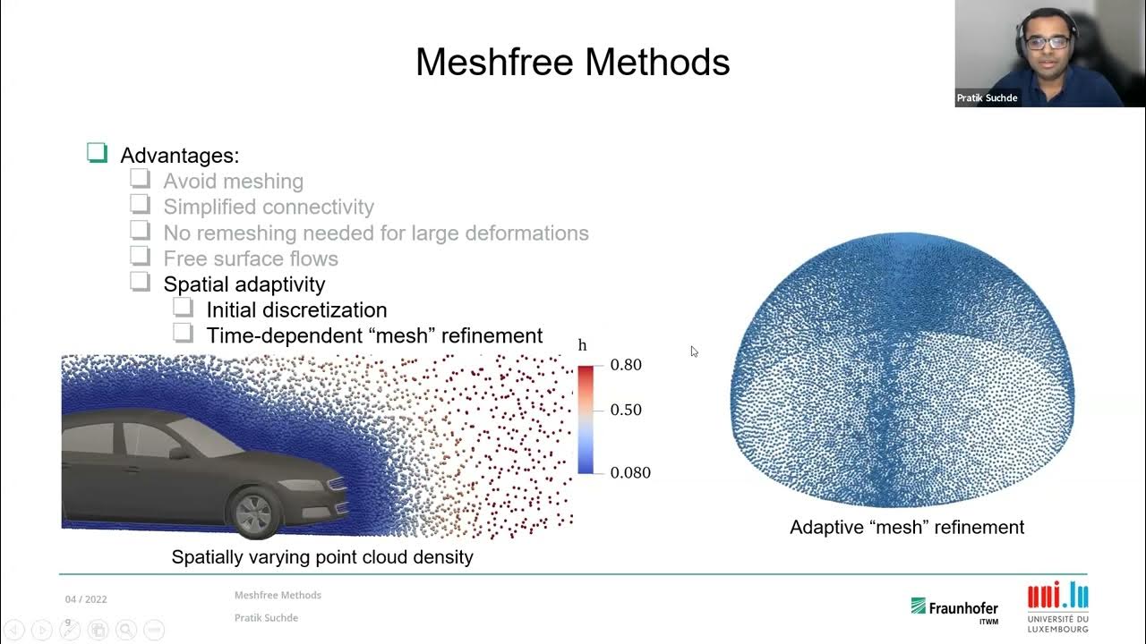 PDENA22:Meshfree methods for fluid flow and applications in the automotive industry - YouTube