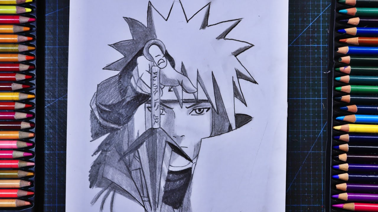 How To Draw Minato Namikaze || Naruto || Anime Drawing Step By Step ...
