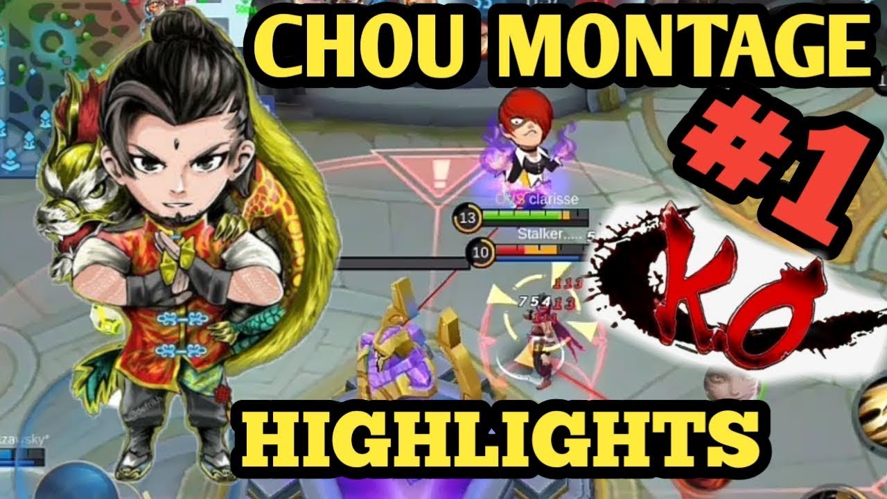 CHOU MONTAGE MOBILE LEGEND eps.1 chou all skin highlights plays. - YouTube