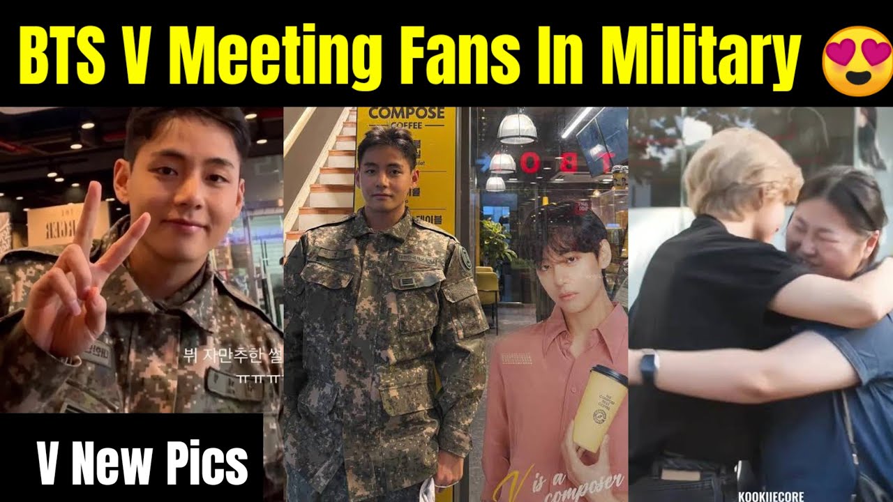 BTS V New Military Pics Meet Fans 😍 | V Spotted In Uniform - YouTube