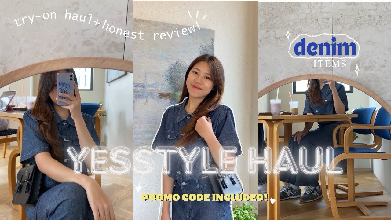 [Eng/Kor] 𐙚 YESSTYLE Try-on haul+honest review ˖ ࣪ ౨ৎ˚₊| denim ...