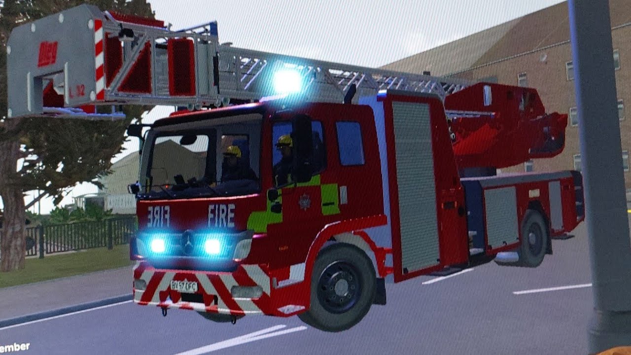 Emergency Call 112 Simulator LFB Mod DLK Turntable Ladder Responding To emergency-call-112-simulator-lfb-mod-dlk-turntable-ladder-responding-to