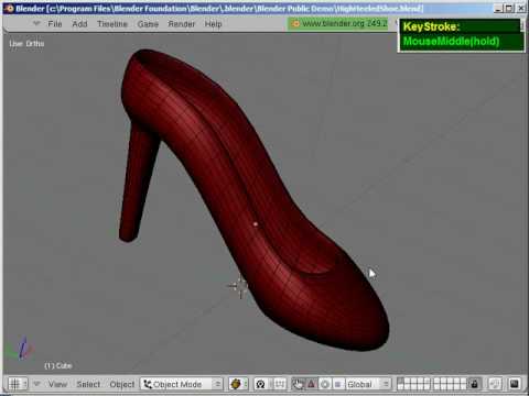Blender Modeling Basics - High Heel Shoe Part 1 of 2 - YouTube