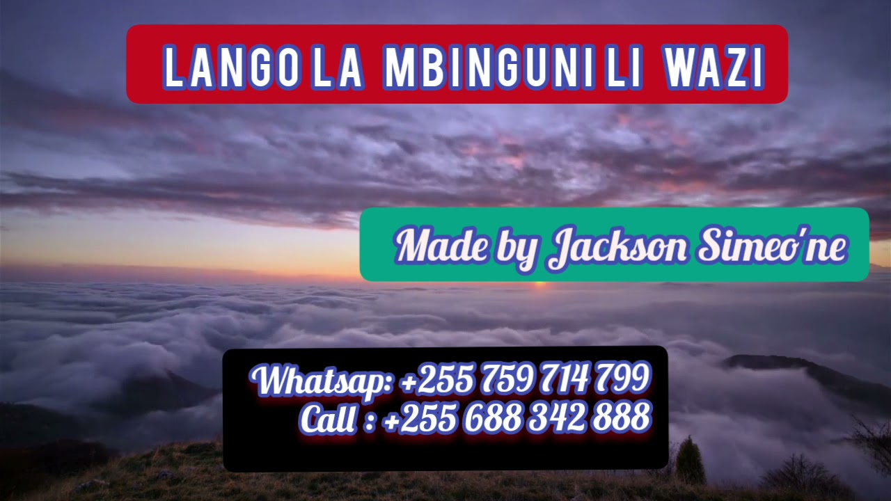 LIKO LANGO MOJA WAZI ~ Tenzi za rohoni/ Nyimbo za injili- Instrumental ...