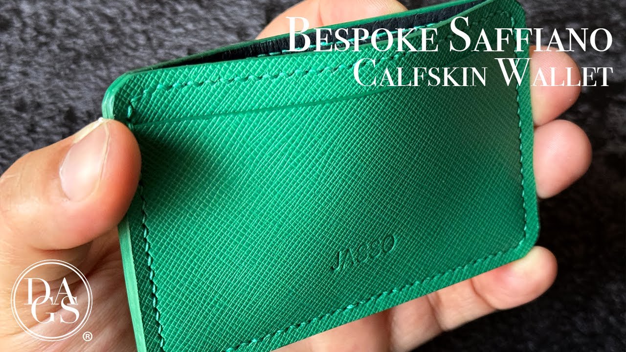 Crafting a BESPOKE Card Holder With Striking Green SAFFIANO Leather ...