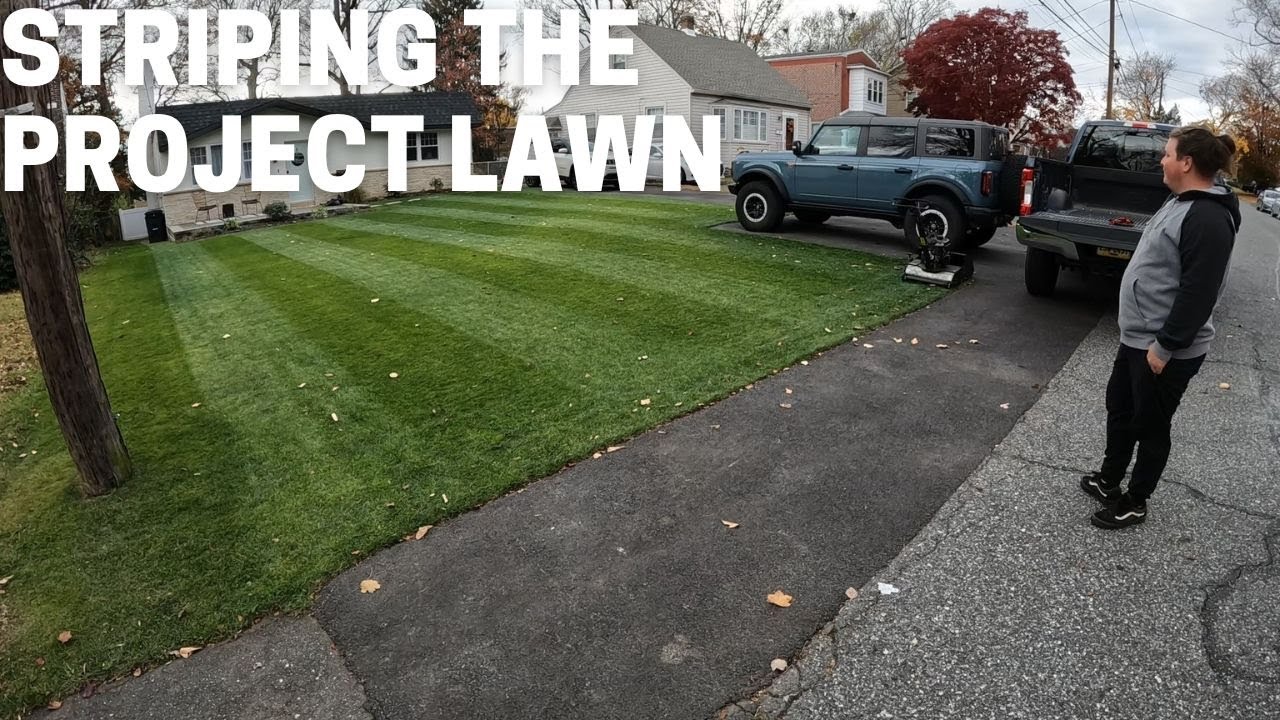 Striping The Project Lawn - YouTube