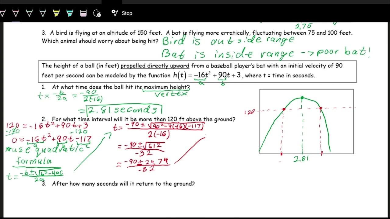 Solving Quadratics Functions Word Problems - YouTube