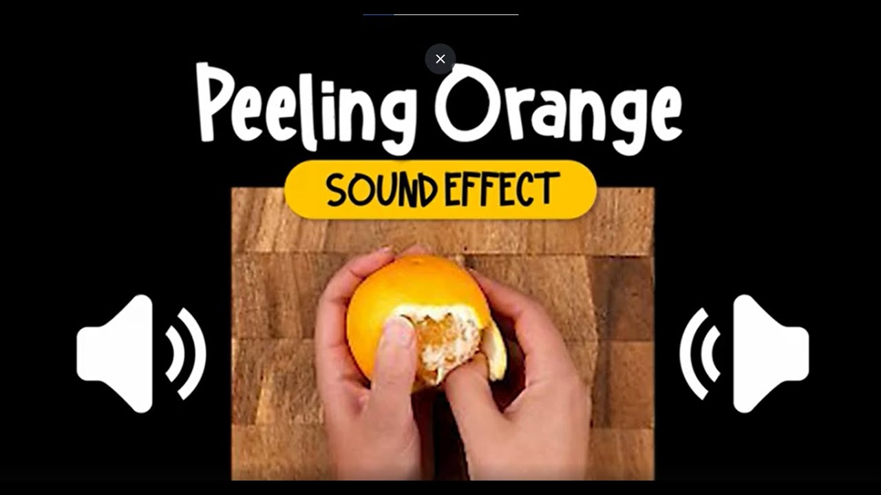 Peeling Orange Sound Effect | 剝皮 水果 橙子 橘子 廚房 音效 (High Quality) - YouTube