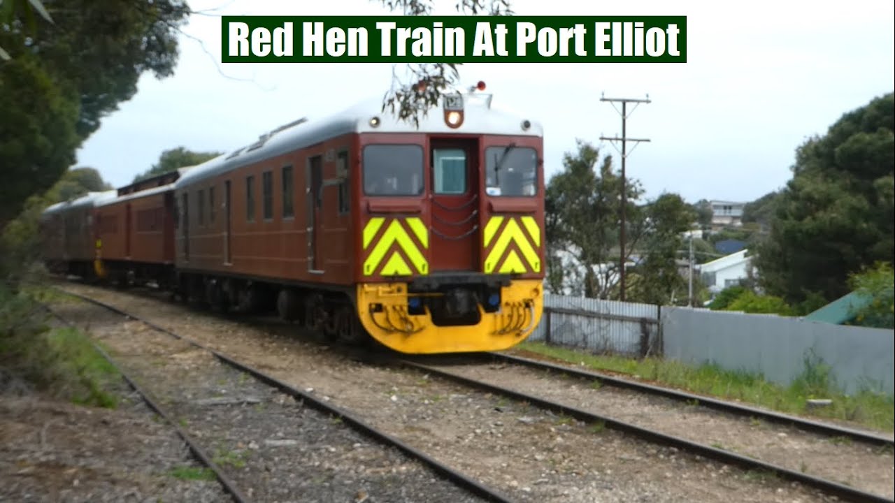 Red Hen #428 & #412 Train At Port Elliot - Cockle Train (3) - YouTube