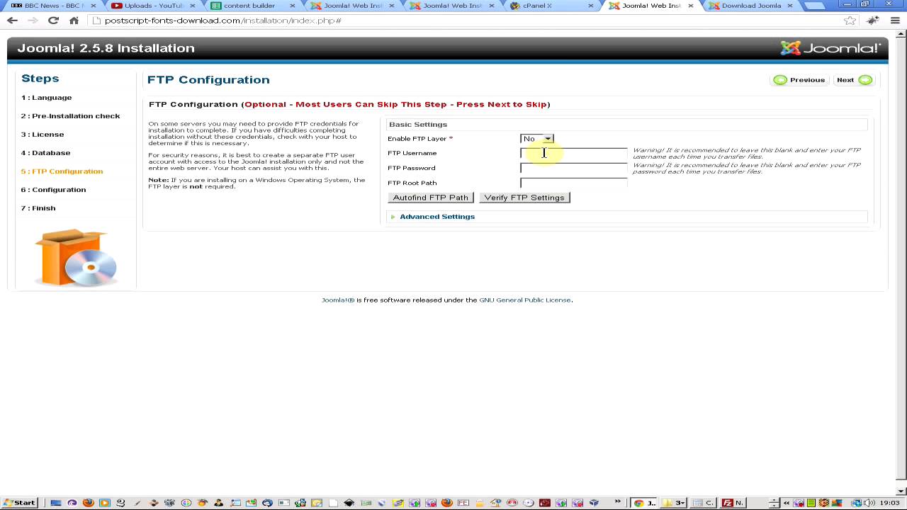 How To Install Joomla On Your Website And Setup Database Youtube