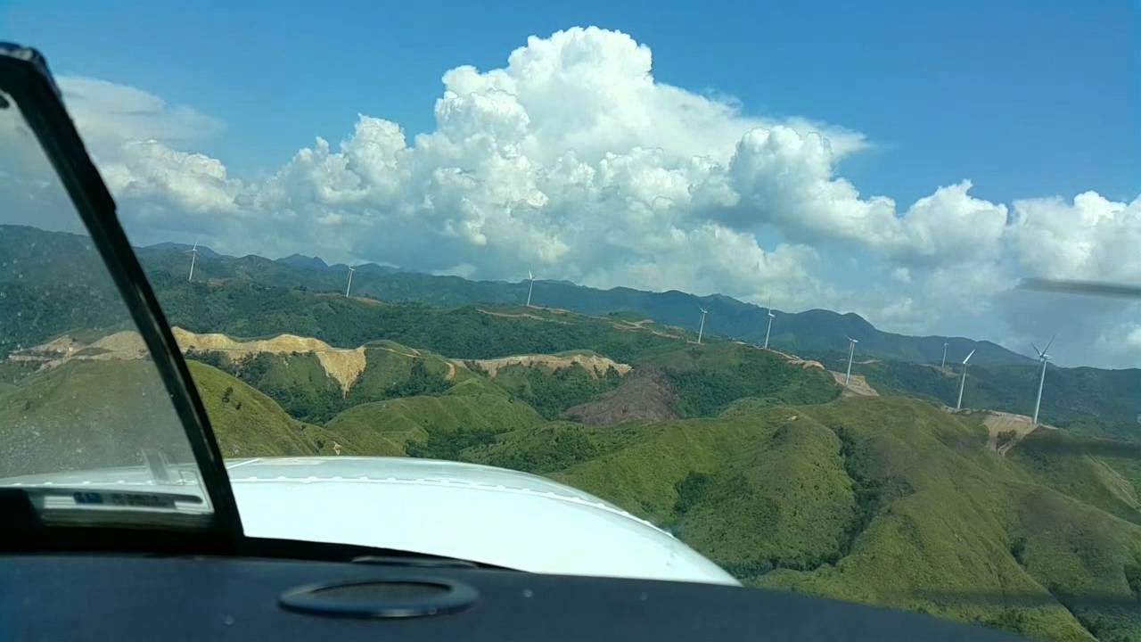 Visiting the Nabas Wind Farm on a Beech Baron 58 - YouTube
