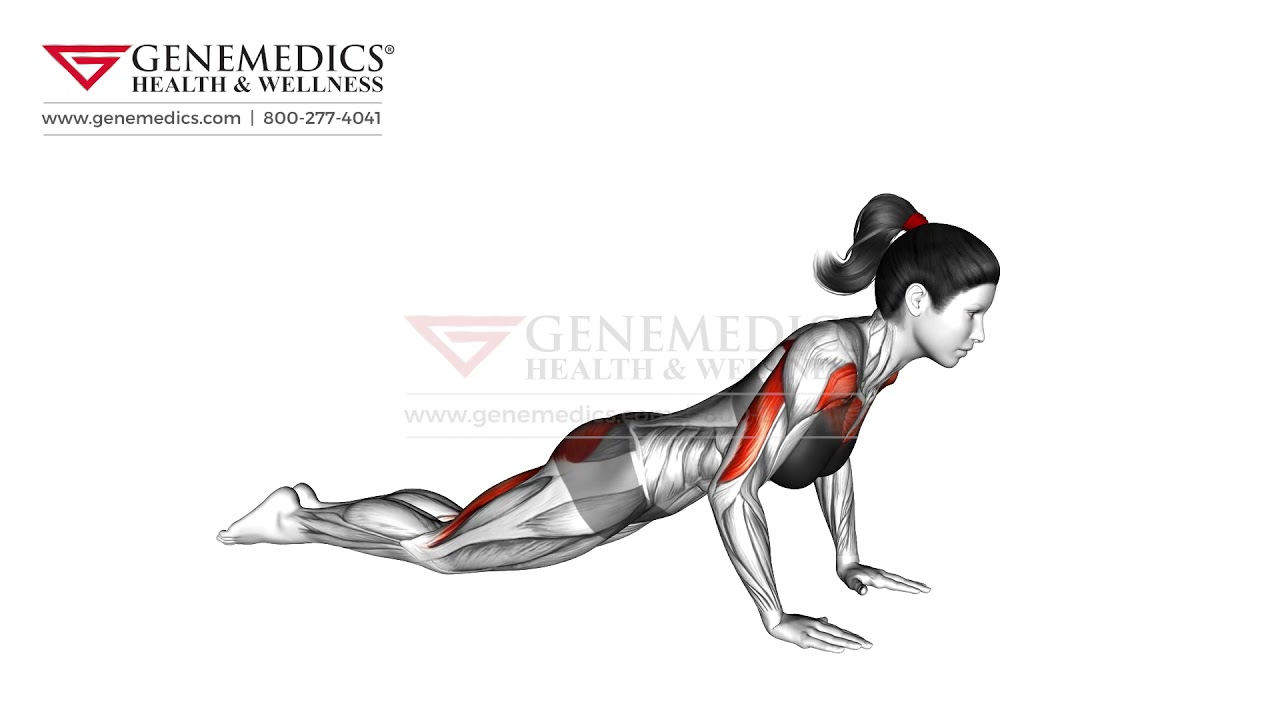 Kneeling Push up to Child Pose female Chest Exercise - YouTube