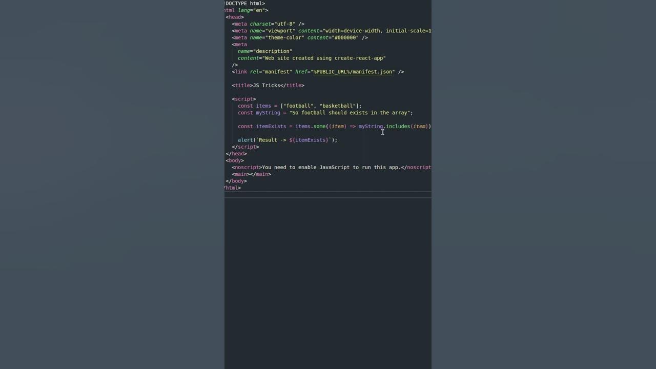 Check if a string consists in an array in JavaScript #javascript #coding #arrays #strings # ...