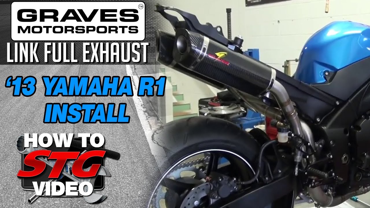 Graves Link Full Exhaust System Install on the 2013 Yamaha R1 STG ...